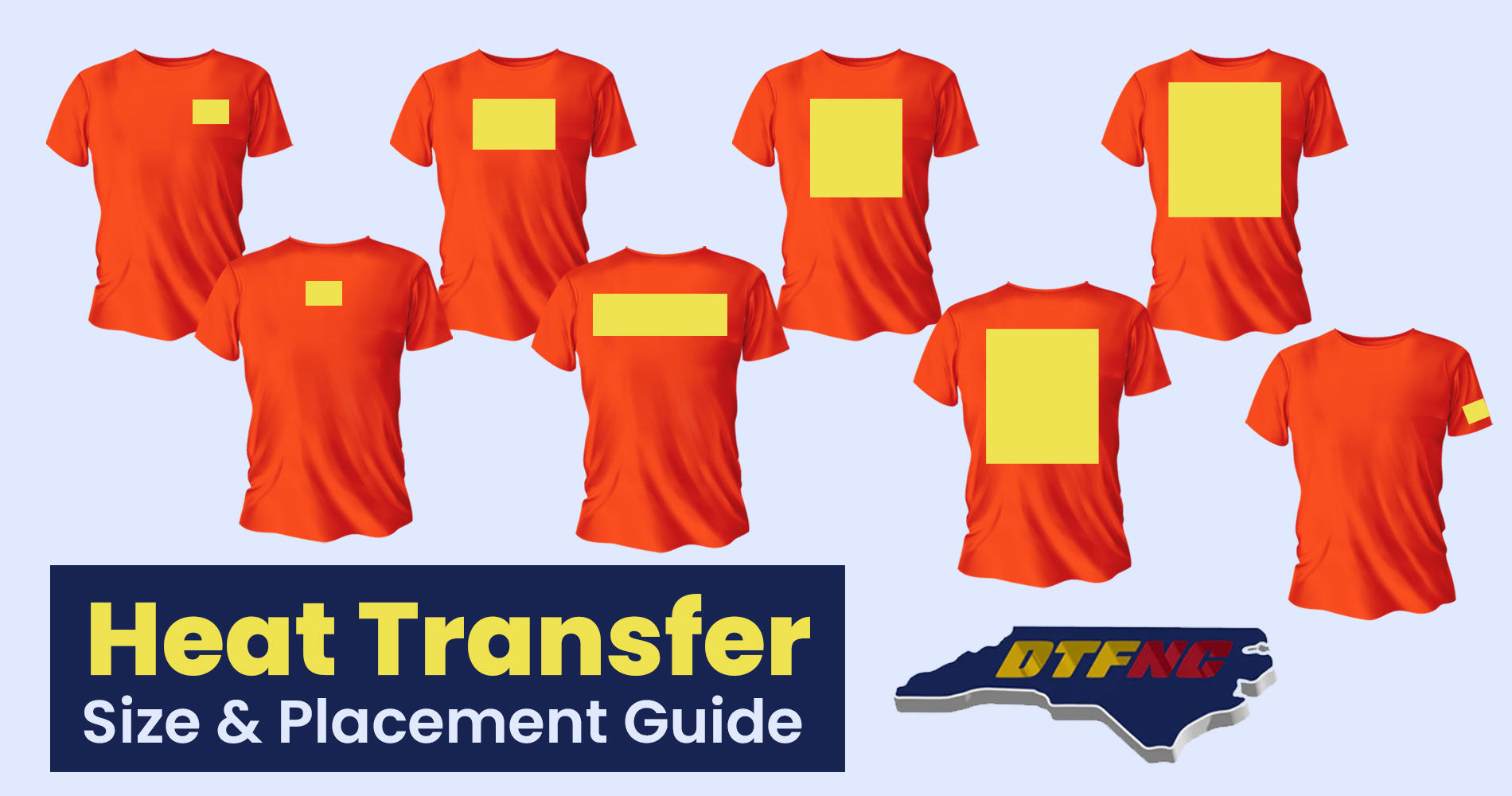 DTF Transfer Placement Guide on T-shirt – DTF North Carolina