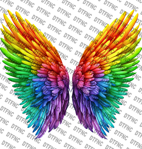 Pride Wings - Vibrant LGBTQ DTF Transfers for Custom Pride Apparel ...